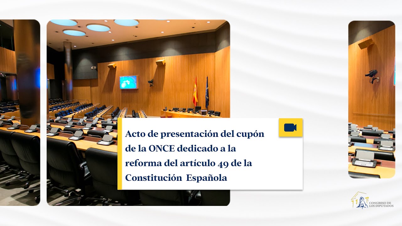Presentación del cupón de la ONCE dedicado a la reforma del artículo 49 ...