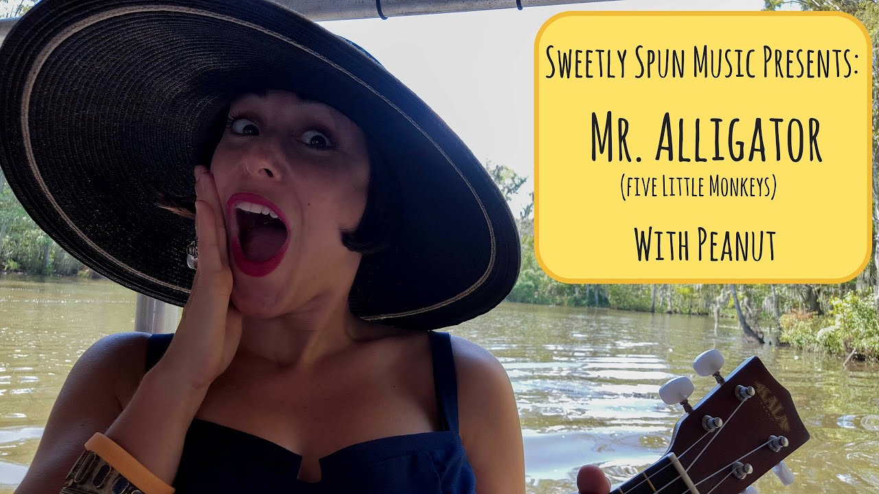 Mr. Alligator (5 Little Monkeys) With Real Alligator - YouTube