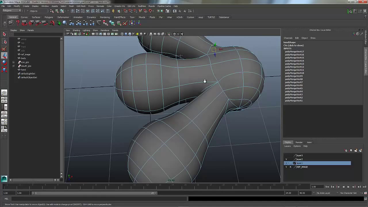 Maya Tutorial Lets make a Minion, Part 2 - YouTube