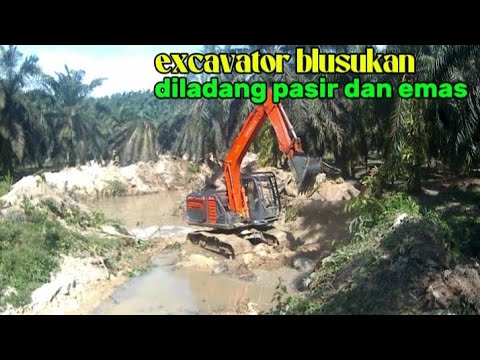 aktivitas excavator Hitachi 110 memang handal apapun aktivitasnya - YouTube
