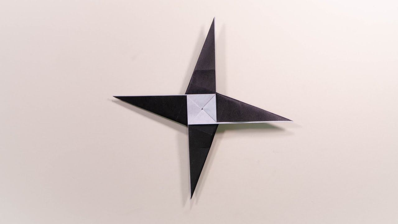 뾰족 표창 종이접기 / Origami Sharp Ninja Star (Shuriken) - YouTube