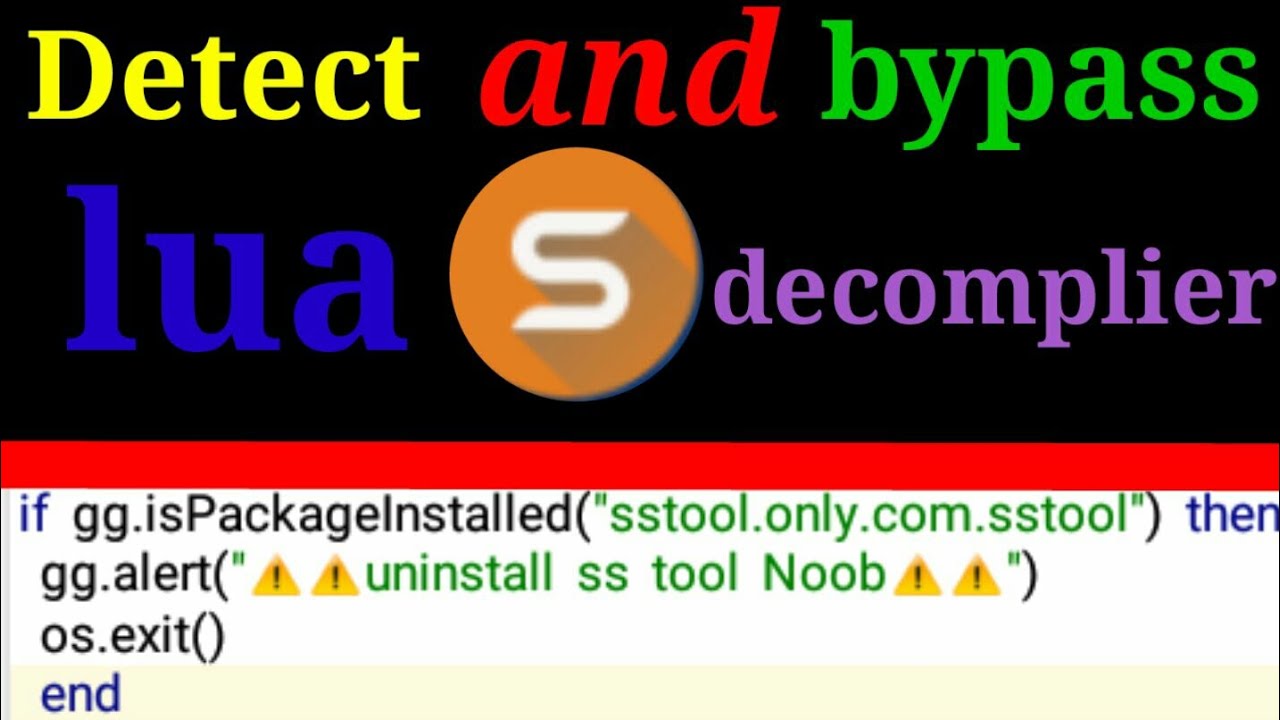 How To Detect And Bypass Ss Tool Lua Decomplier Protect Your Script Youtube 5853