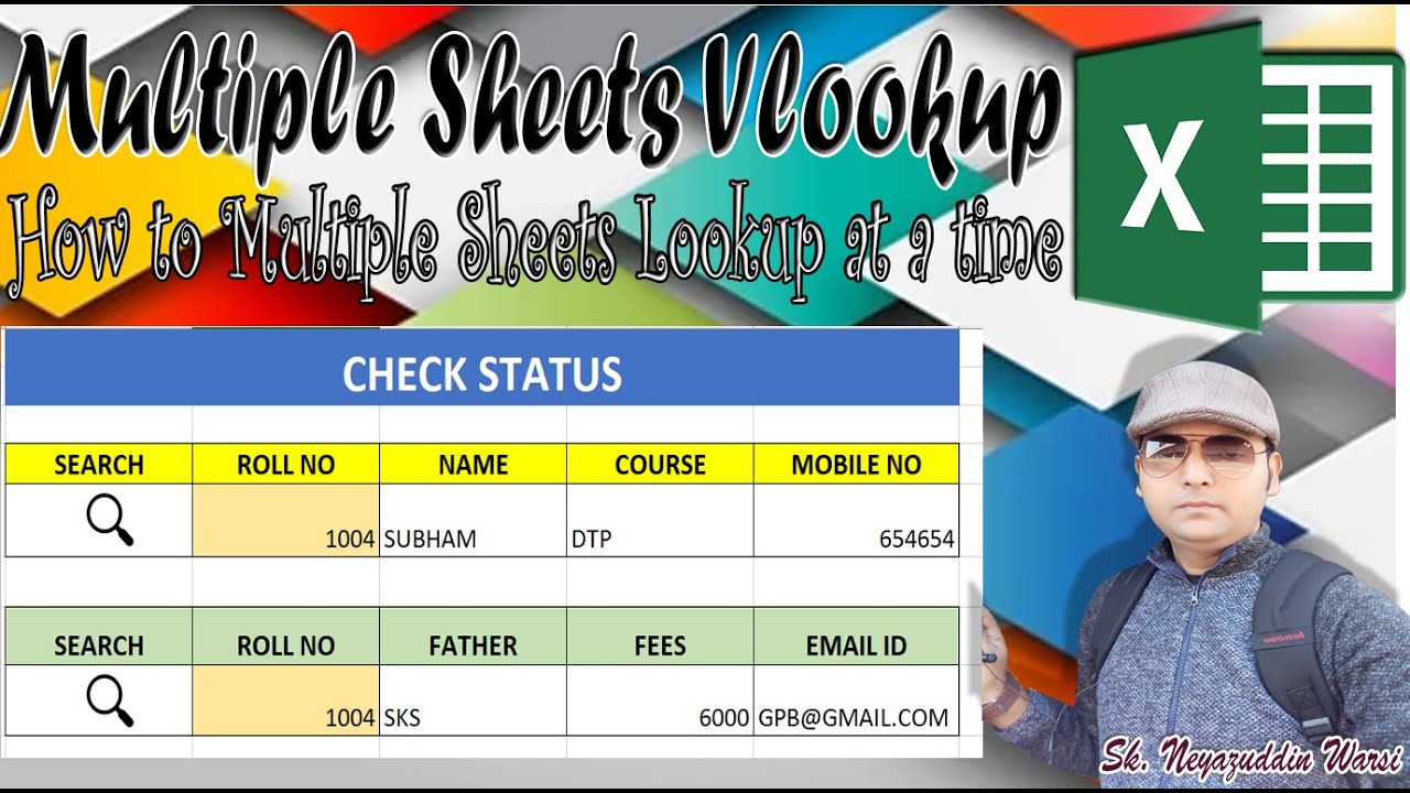Multiple Sheets Vlookup in Microsoft Excel #microsoftexcel - YouTube