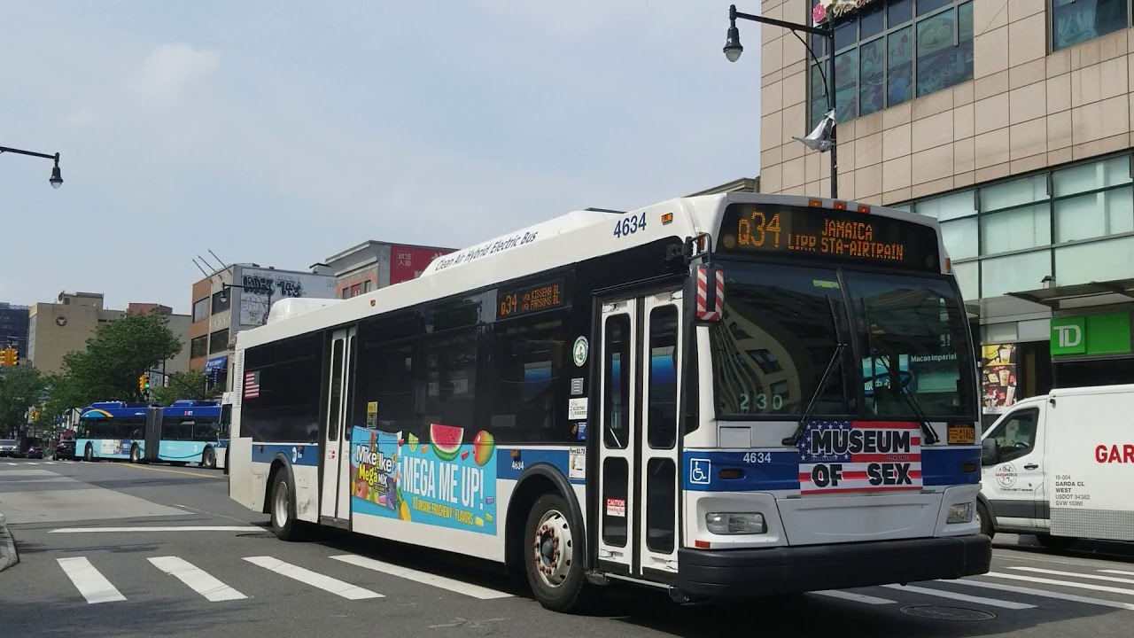 MTA: 2009 Orion 7 NG #4634 on the Q34 - YouTube