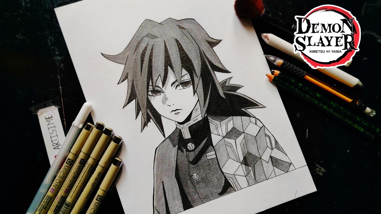 How To Draw Giyu Tomioka From Demon Slayer || Easy Step By Step Anime ...