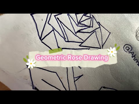 Geometric Rose Drawing / HOW TO DRAW A ROSE EASY - YouTube