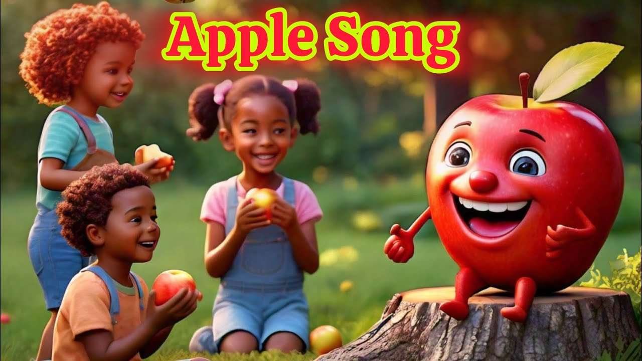Fun Apple Song for Kids|Crunchy Tasty Healthy Snack|kindergarten ...