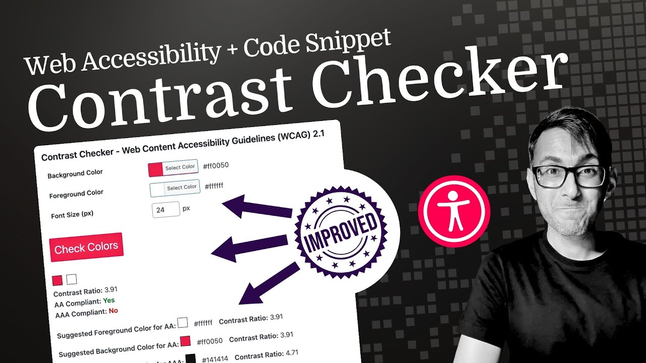 The Super-Improved Colour Contrast Checker - YouTube