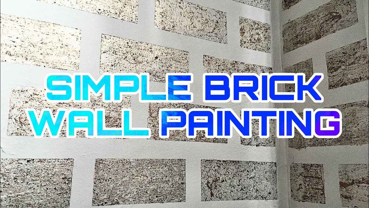 Simple DIY Brick Wall Pattern Painting - YouTube