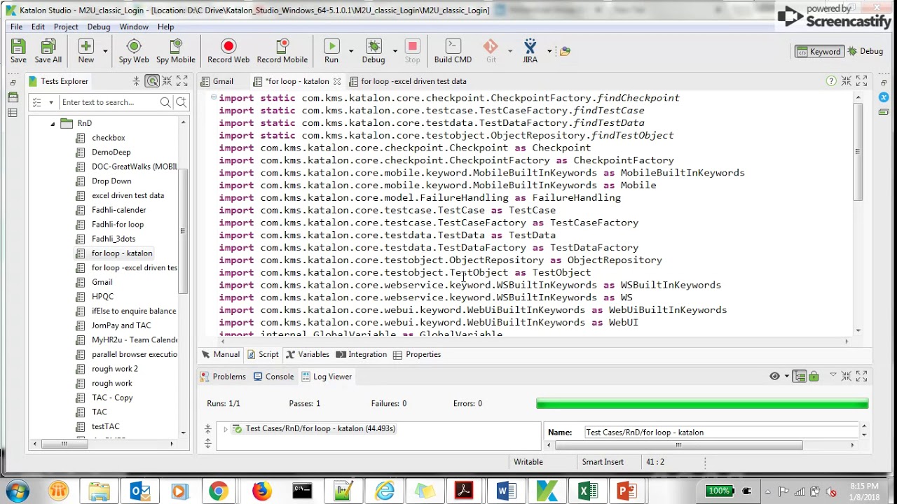 Katalon Studio - FOR loop (Demonstration) - YouTube
