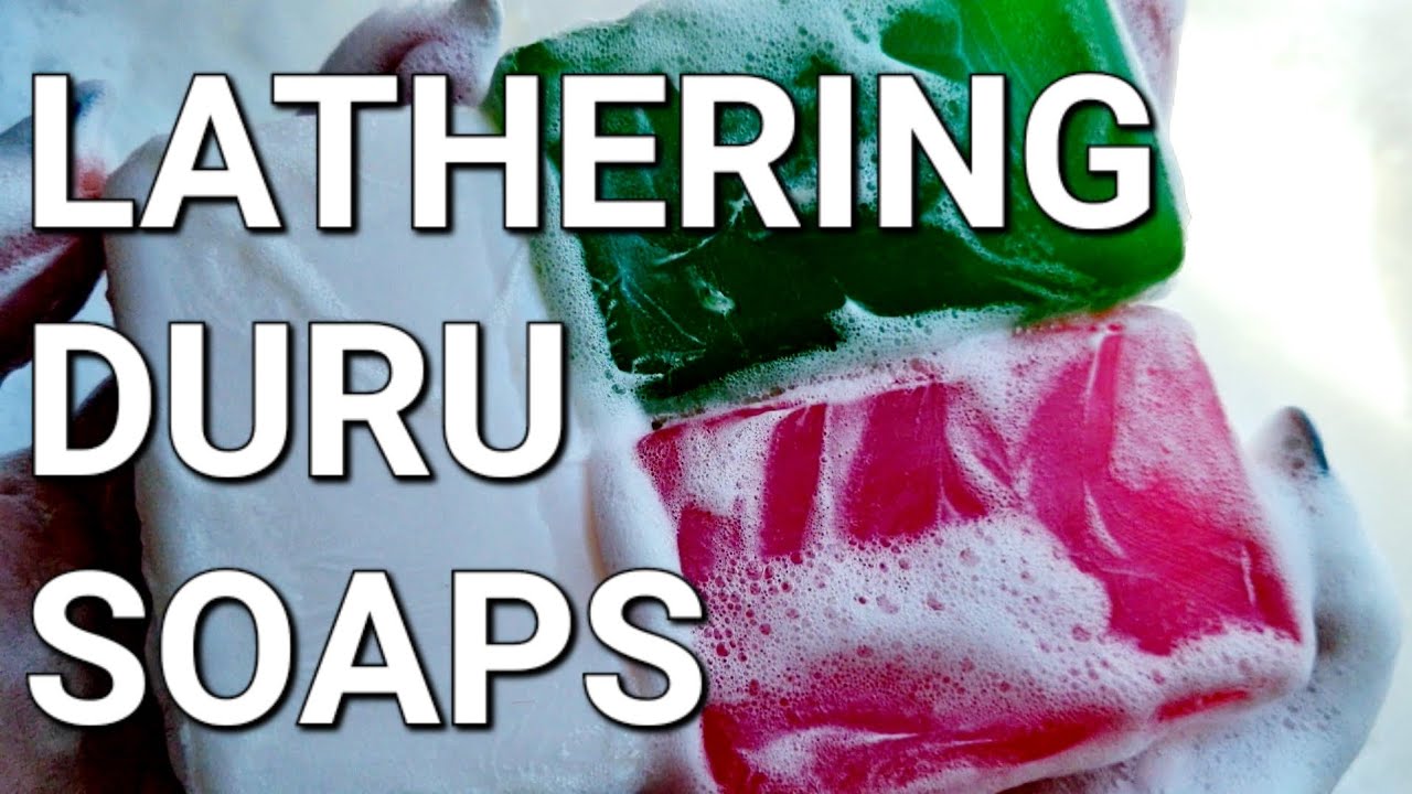 💚 LATHERING DURU SOAPS 🤍 TAPPING SOAP 🩷 DRY SOAP 💚 SPONGE SQUEEZING 🤍 ...