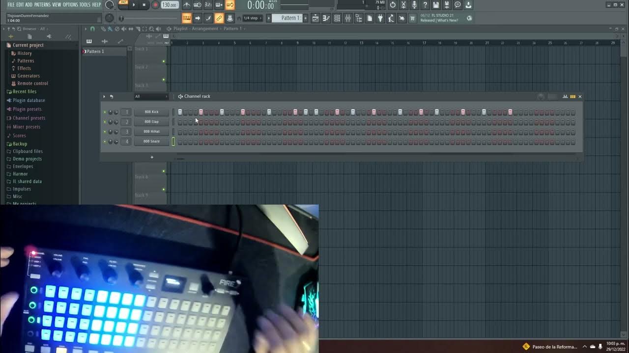 FL Studio Script- AKAI FIRE Auto Follow Sequencer. - YouTube