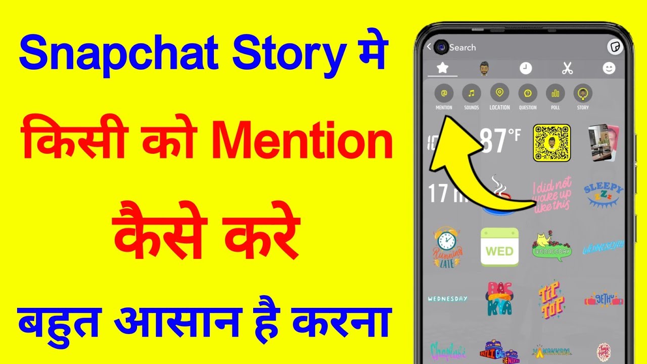 Snapchat story me kisi ko mention kaise kare | How to mention friends ...