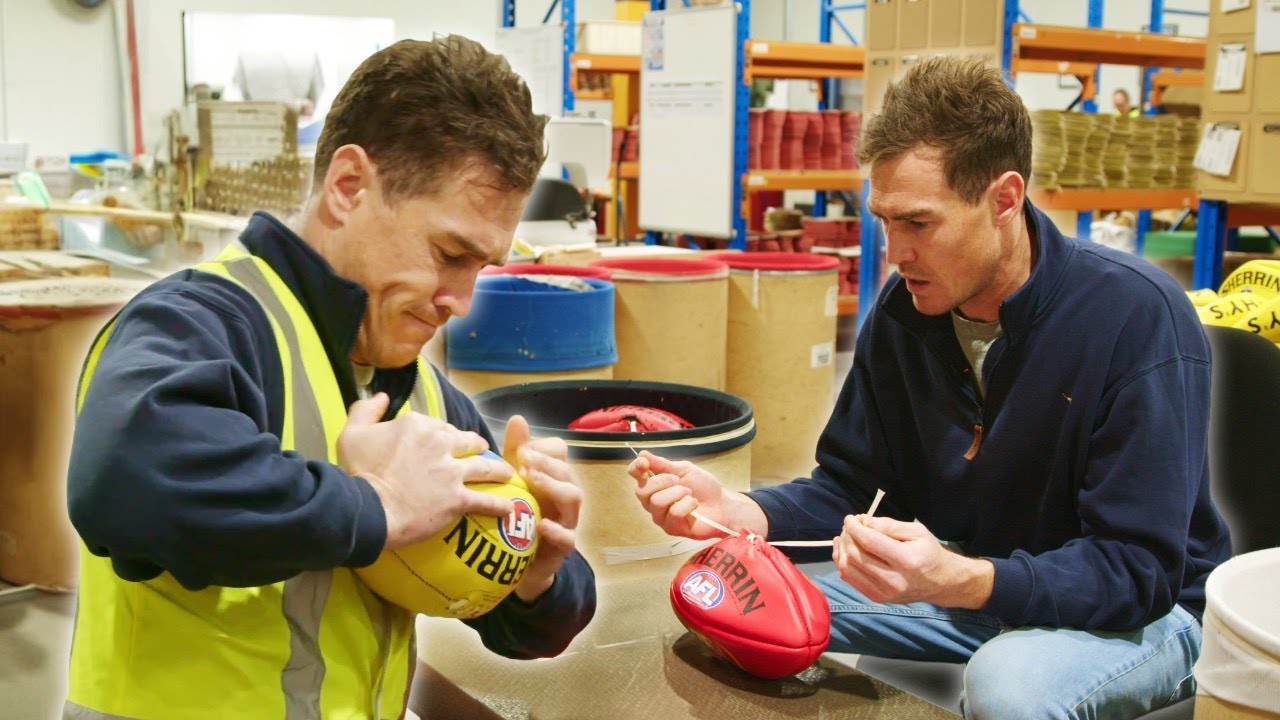 Inside Sherrin Footy Factory - YouTube
