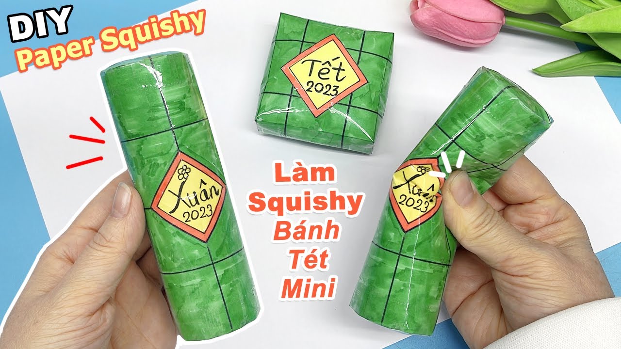 Cách làm Squishy bánh Tét Mini bằng giấy | DIY Paper Squishy | Liam ...
