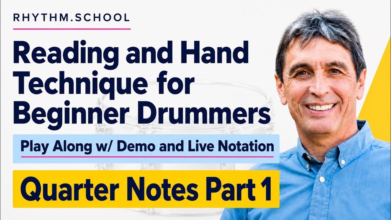 Lesson 1 of 2: Quarter Note Hand Technique on Practice Pad with Play ...