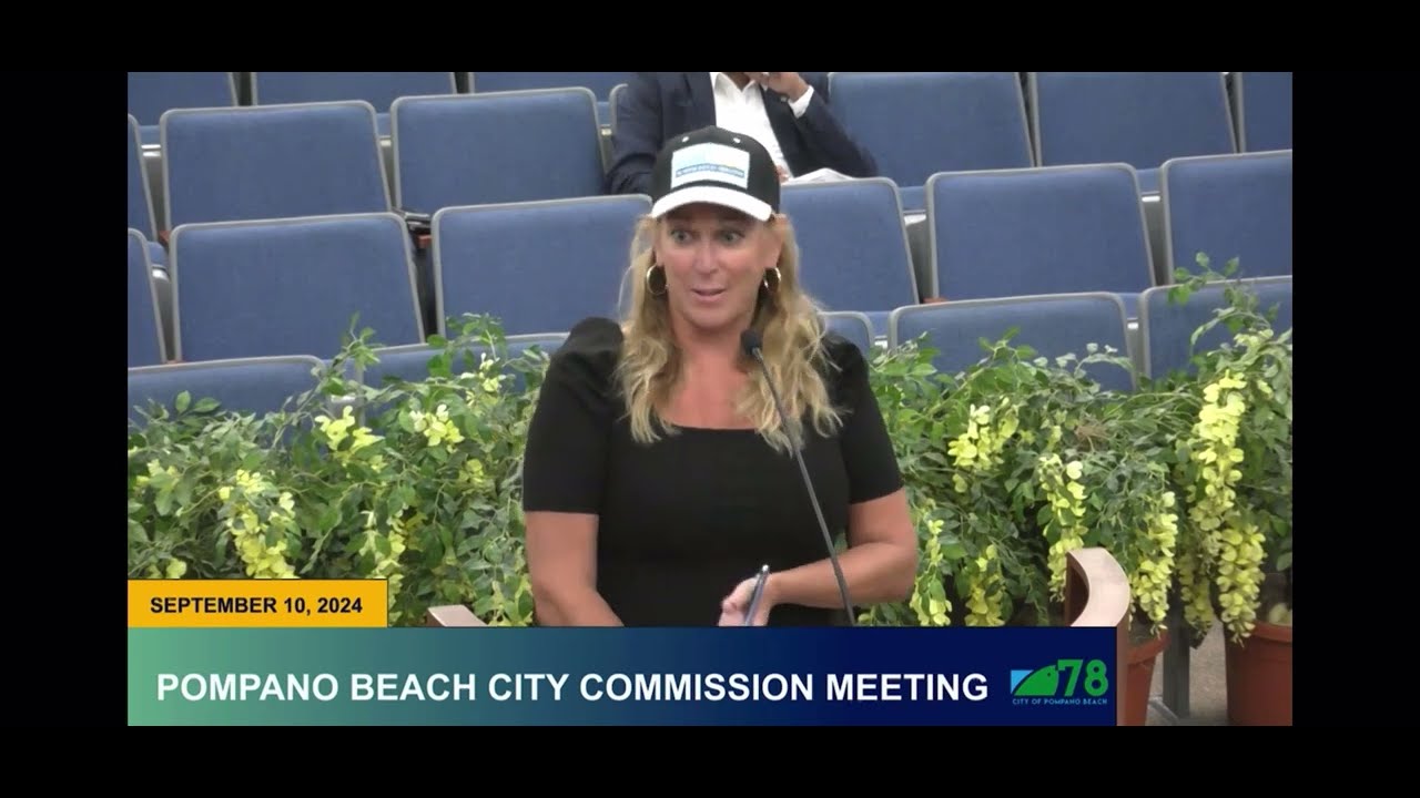 Audrey Fesik at Pompano Beach Commission Meeting 9/10/24 - Protecting ...