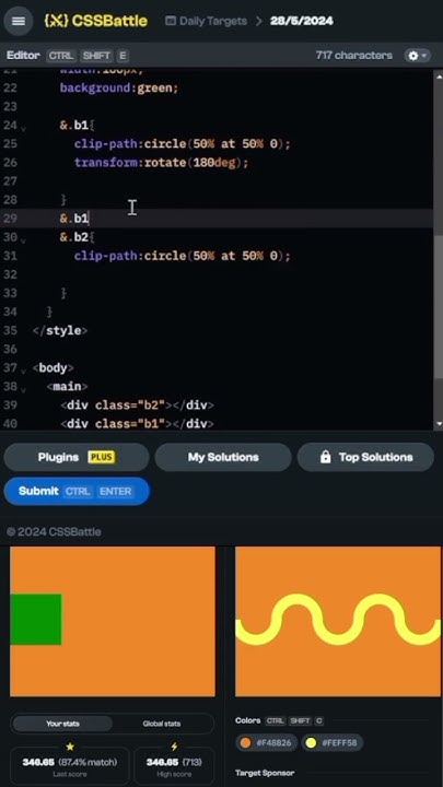 Css Battle Challenge Show Off Your Css Talent Cssbattle Css Coding Youtube 5883