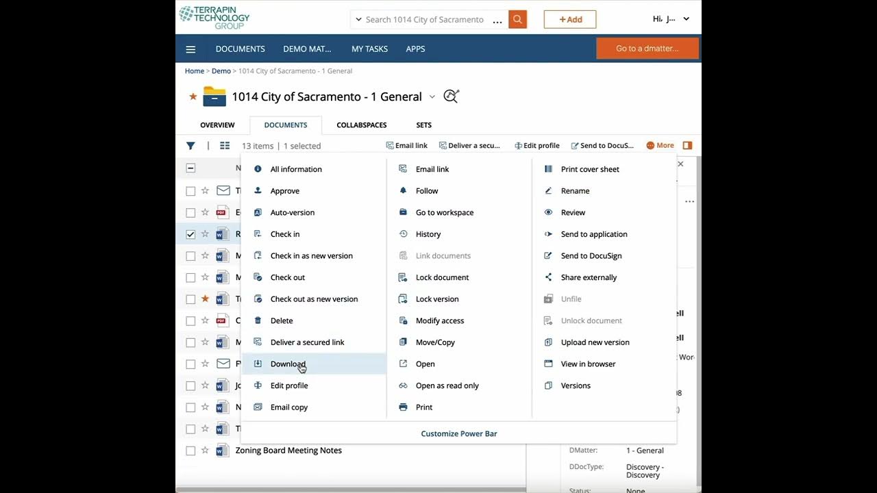 NetDocuments - How to Download a file - YouTube