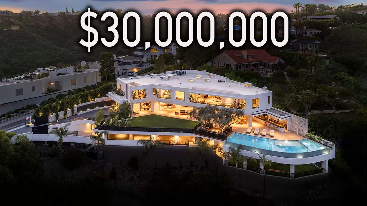Touring a $30,000,000 BEL AIR Mansion with a CURVED Infinity Edge Pool ...