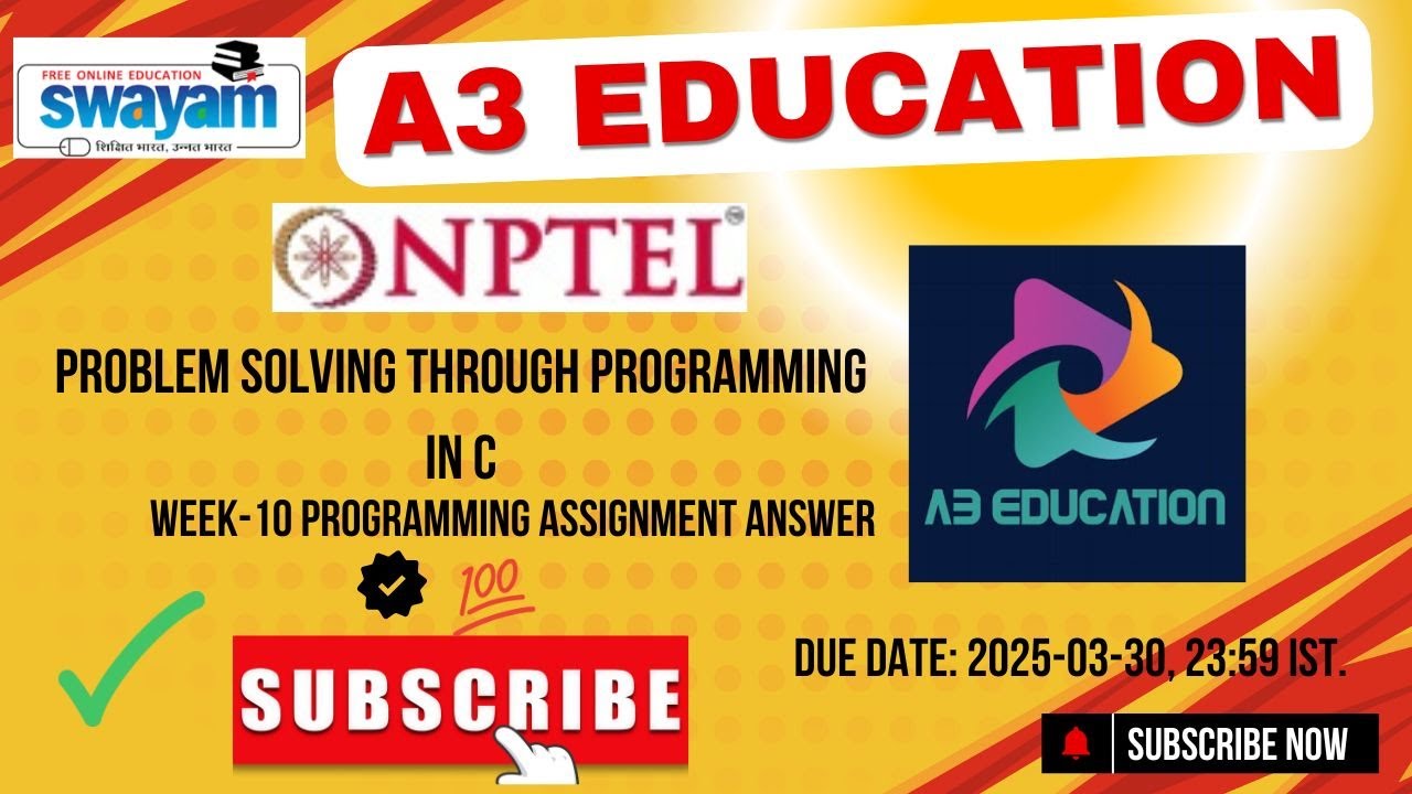 Nptel Problem Solving Through Programming In C Week 10 Programming