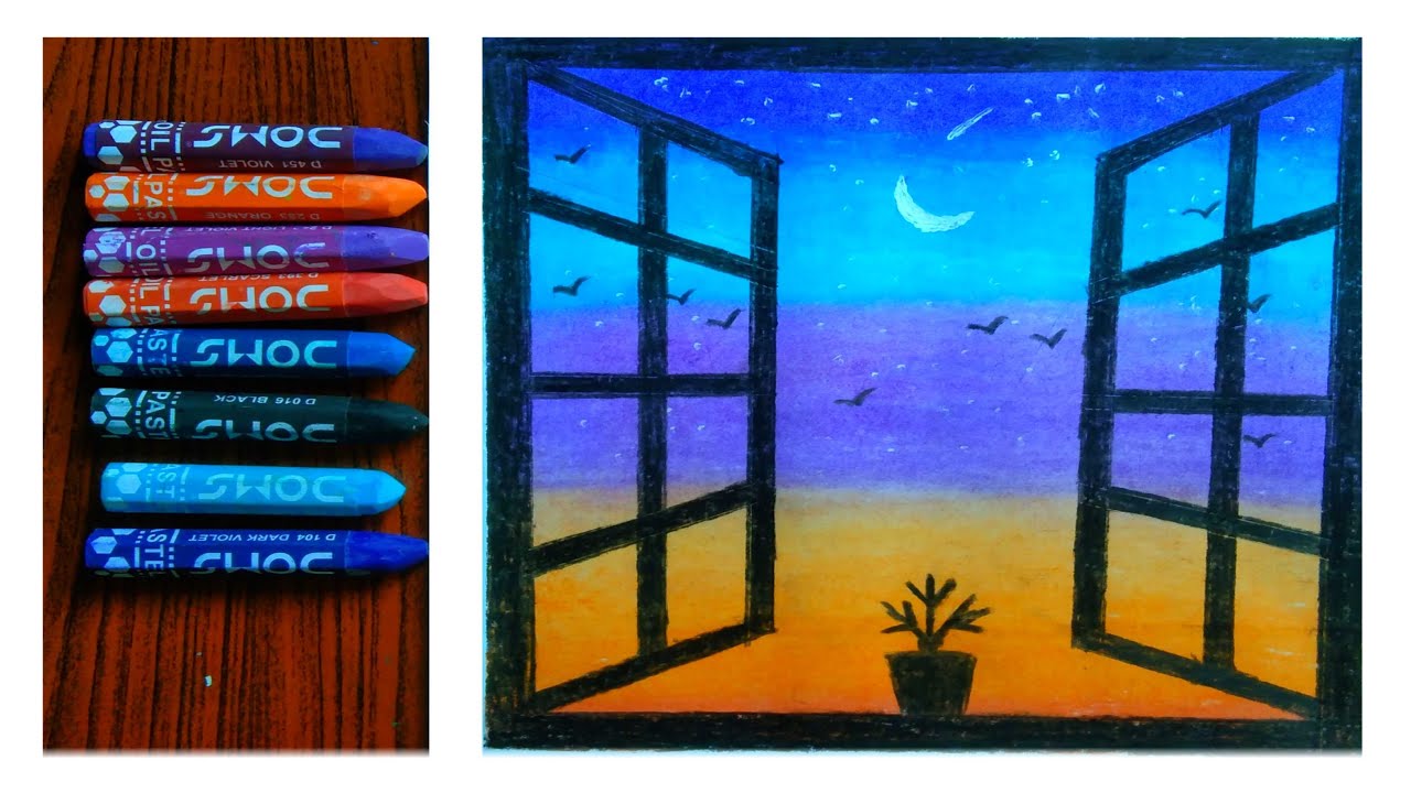 Night Sky Drawing easy step by step - YouTube