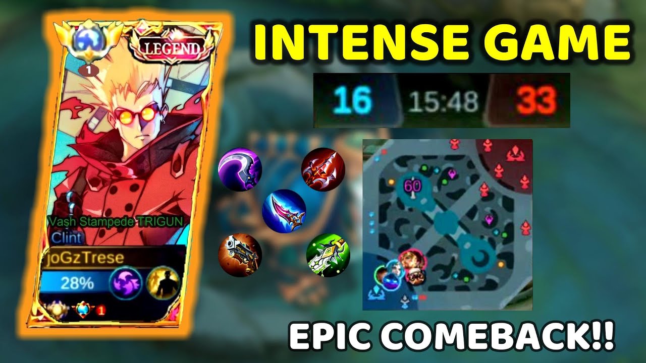 CLINT INTENSE BATTLE & EPIC COMEBACK GAMEPLAY ~ MLBB 2023 - YouTube