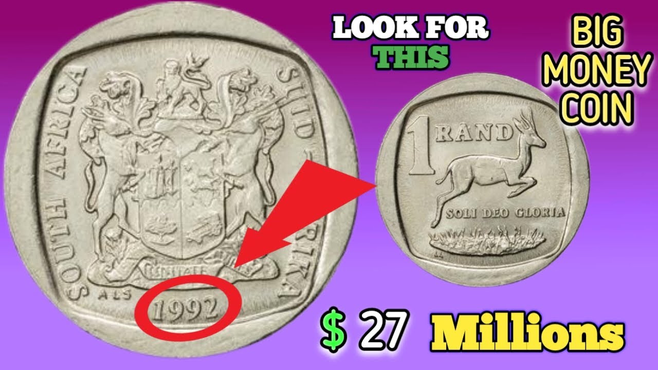 1992 South Africa 1 Rand Coin Worth $27 Million – Rare Coin Value ...