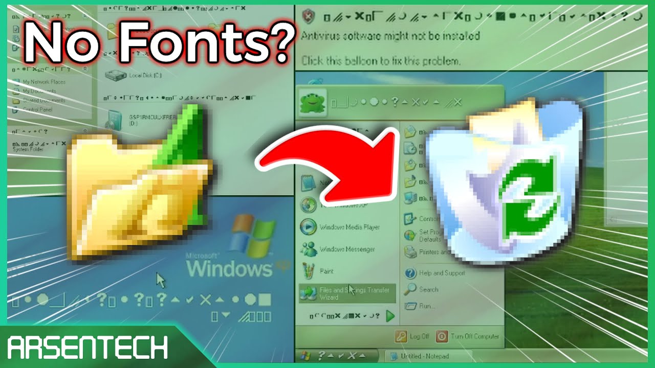 Removing Every Single Font on Windows XP | Windows Test - YouTube