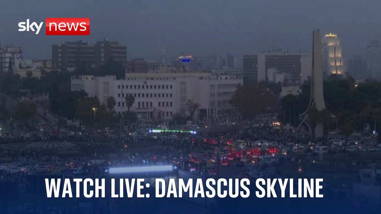 Syria latest: Damascus skyline live | Rebel leader tells Sky the world ...