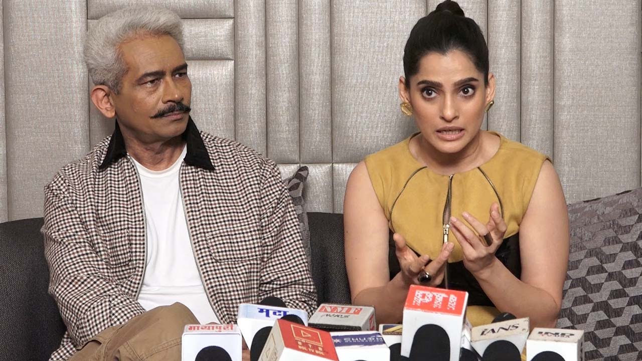 Priya Bapat and Atul Kulkarni interaction with media for their web ...