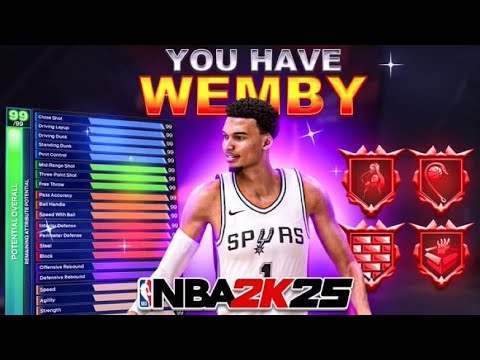 NBA2k25 Wemby Build Can Do It All | Best Center Build - YouTube