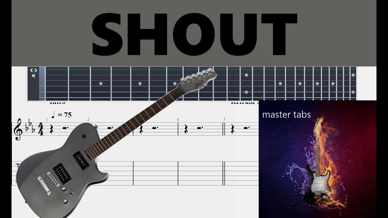 SHOUT |#tearsforfears#| Guitar Tab | #Mastertabs#BestFreeYoutubeMusic ...