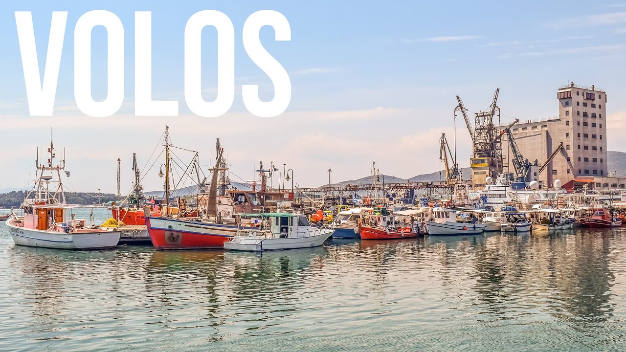 #25 Volos day walk at the center and at the port area - Greece [4k ...