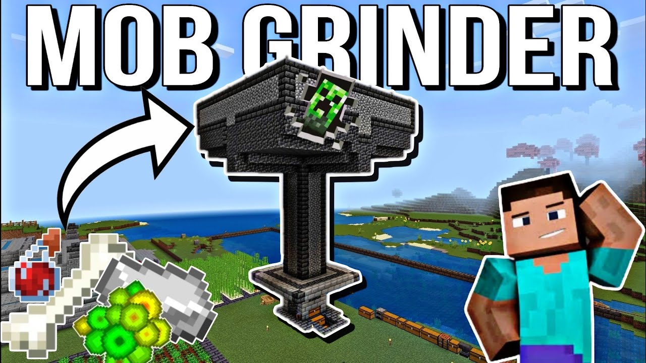 "MOB GRINDER" for XP in MINECRAFT "DARKCITY" PART-3 - YouTube