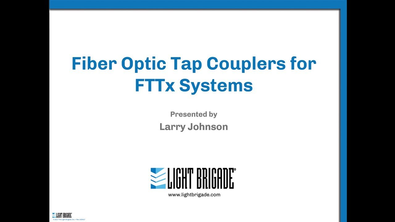 Fiber Optic Tap Couplers for FTTx Systems - YouTube