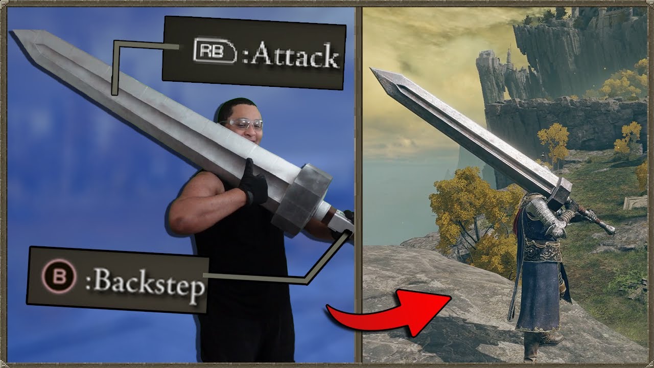 I played Elden Ring with an ACTUAL GREATSWORD - YouTube