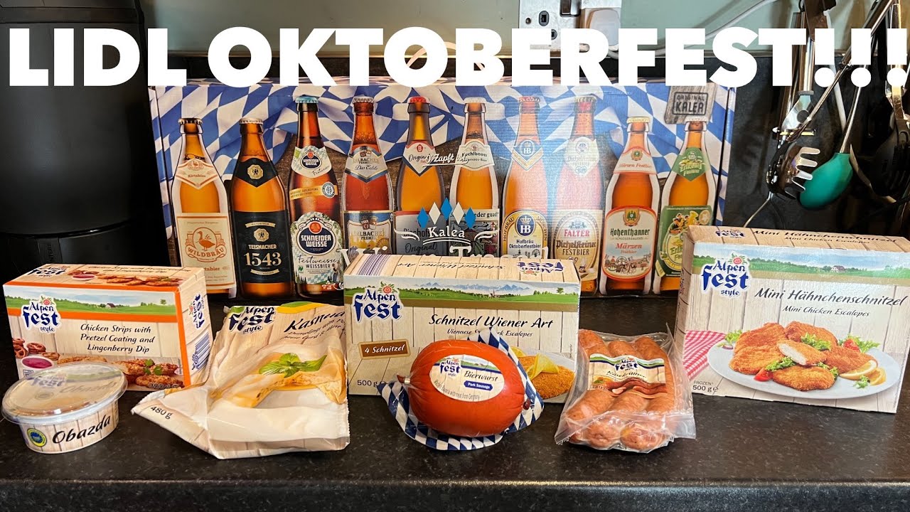 Lidl Oktoberfest Beer & Food Unboxing | Lidl Kalea Wiesn-Tragerl Review ...
