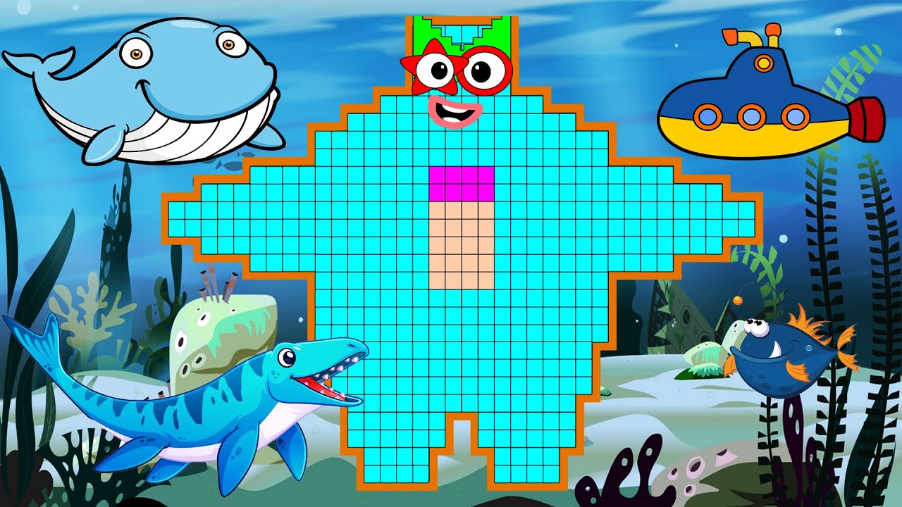 Numberblocks Puzzle Tetris Game 527 ASMR UNDERSEA Fanmade Animation ...