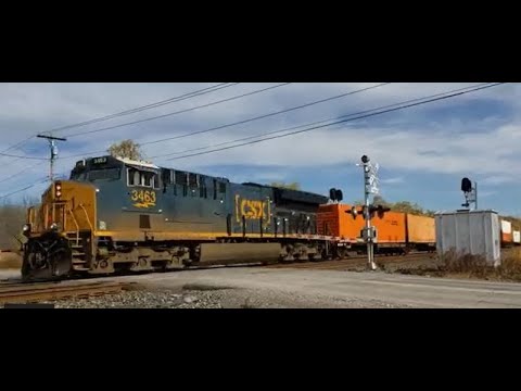 Wesrbound CSX 3463 Intermodal crossing Wayneport Rd. - YouTube