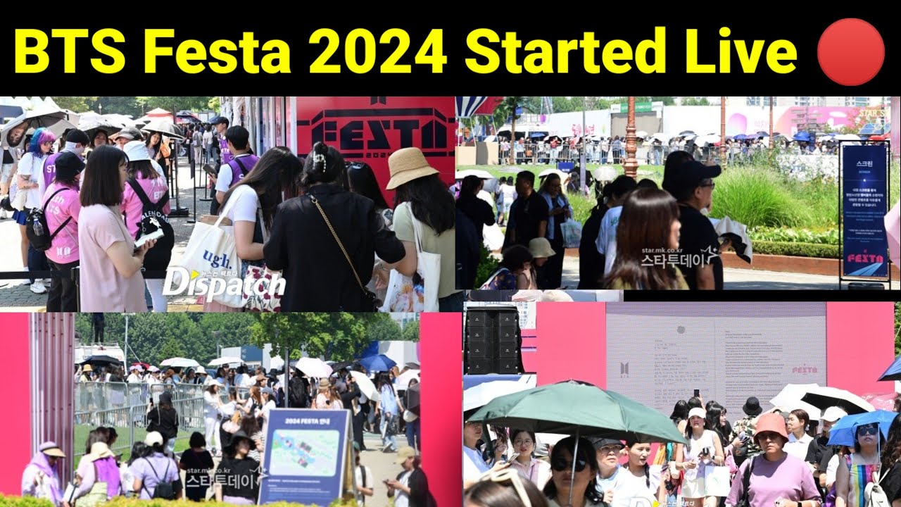 BTS Festa 2024 Started Live 🔴 | Crazy Crowd In Festa - YouTube