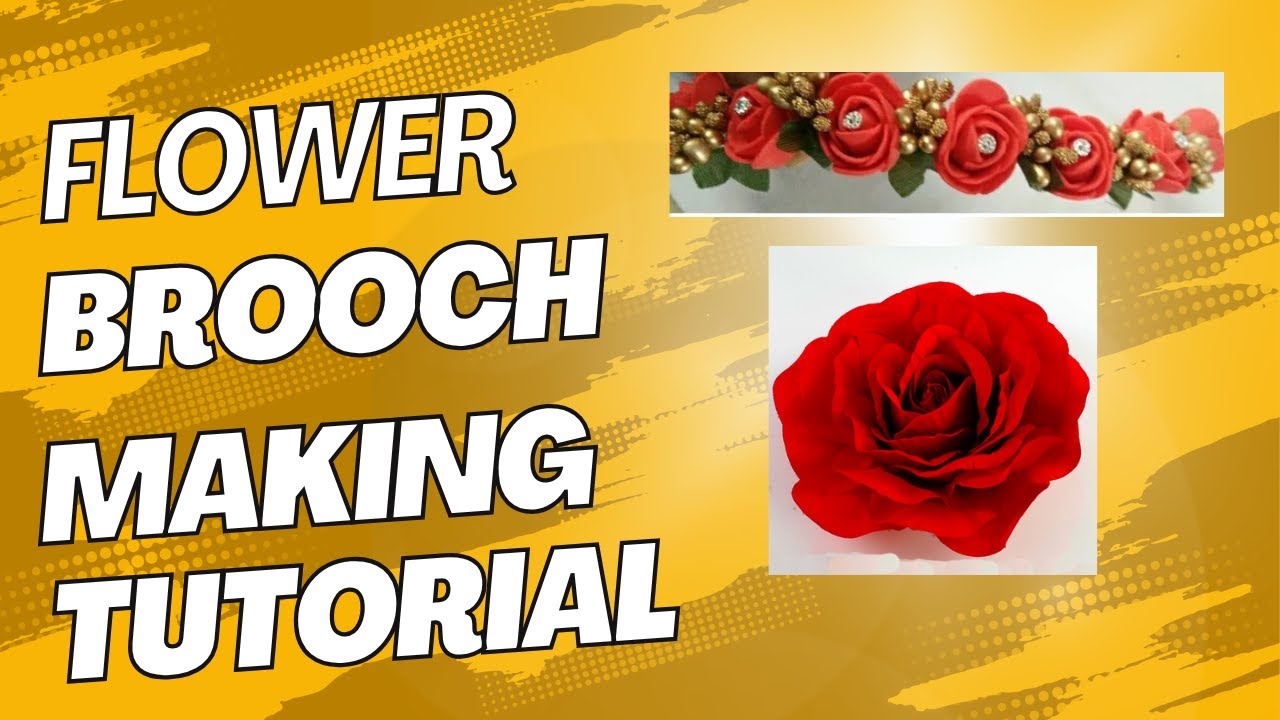 Tutorial For Make Rose Flower Brooch | Bridal Flower Making | How to ...