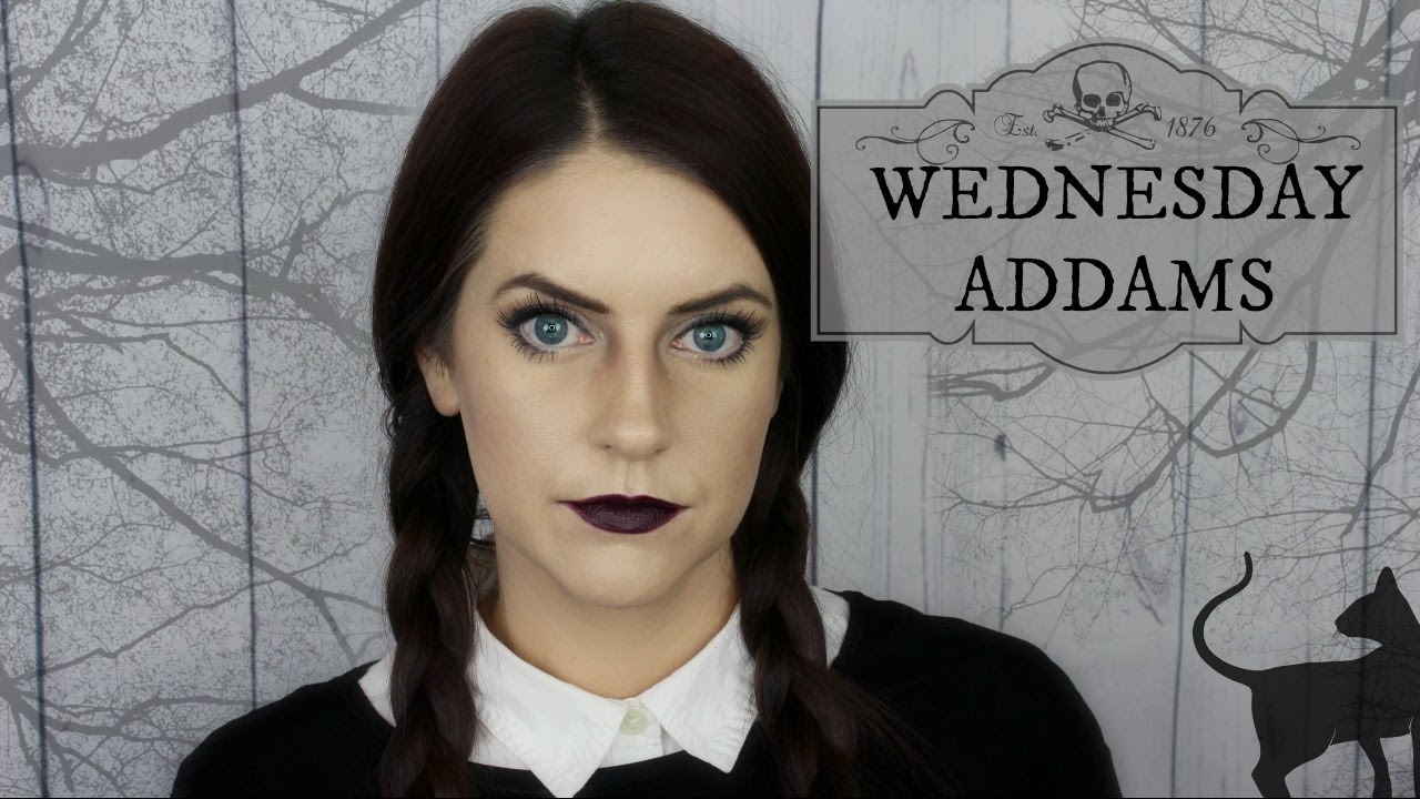 Easy Halloween Tutorial | Wednesday Addams - YouTube