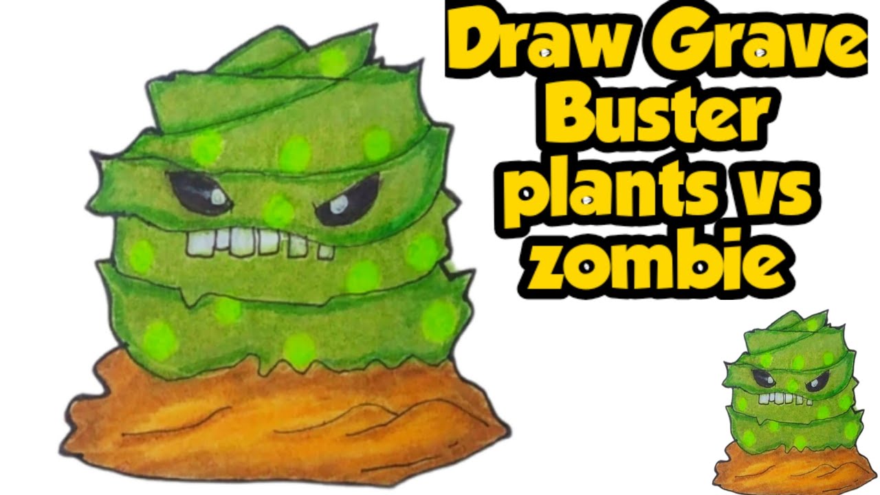 DRAW GRAVE BUSTER PLANTS VS ZOMBIES - YouTube