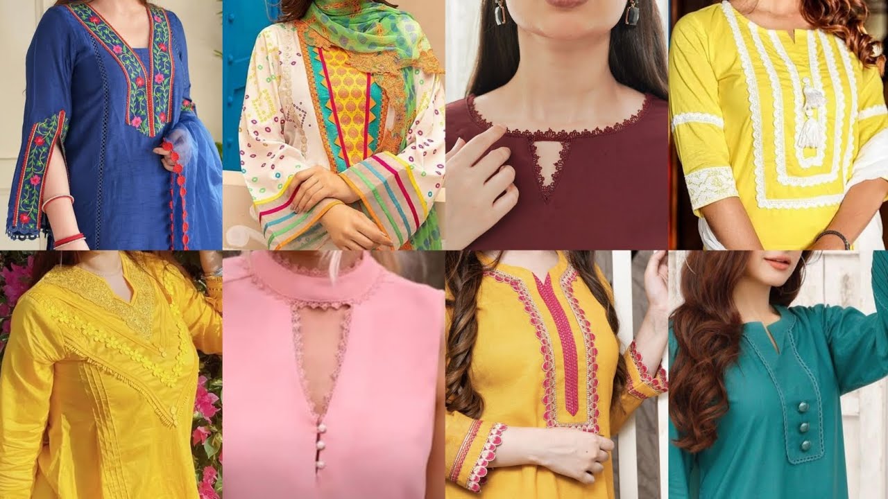 Simple Neck Design 2025 / Neck Desing with SHITAL Lace / Lace Neck ...