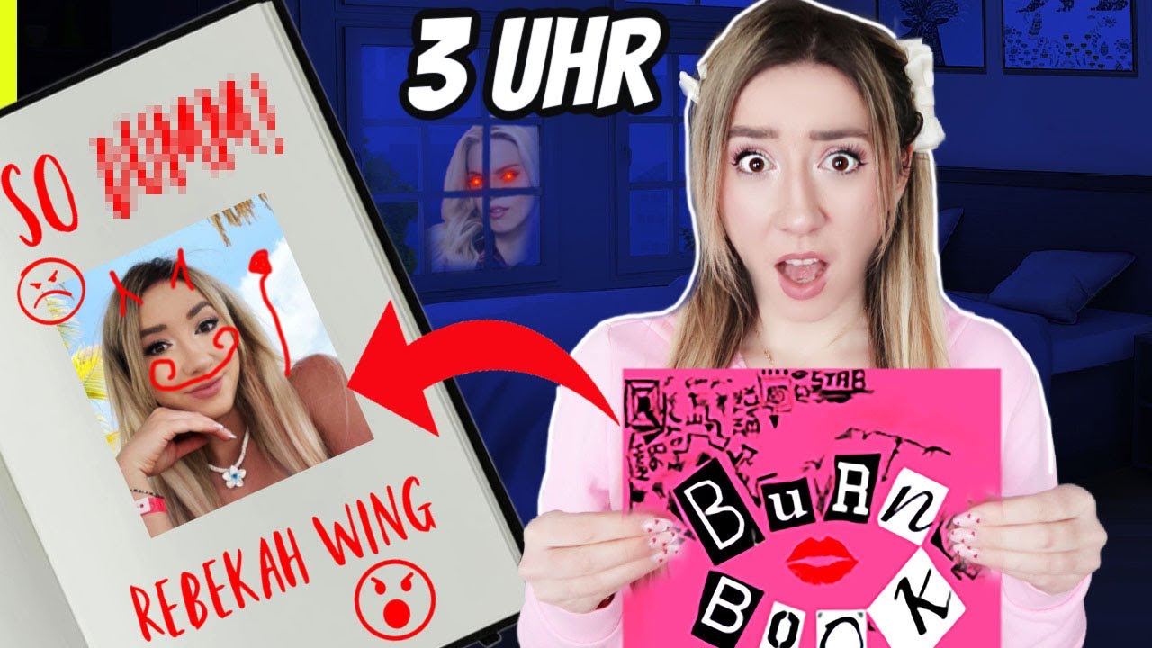 öffne niemals rosa Geschenk von mean girls aus Kino 3 Uhr nachts - Rebekah Wing steht im Burn ...