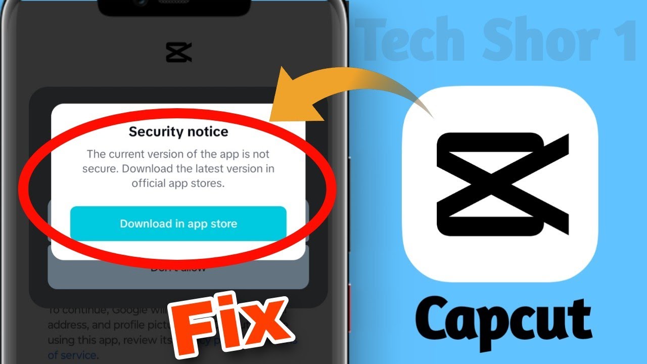 Capcut Security Notice Problem Solved 200% | How to fix capcut security Notice Problem - YouTube