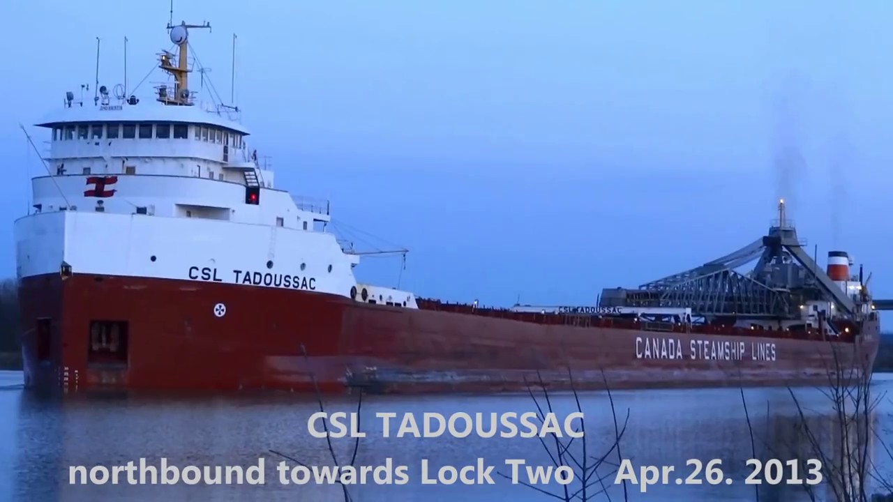 Ship CSL TADOUSSAC on Welland Canal - YouTube