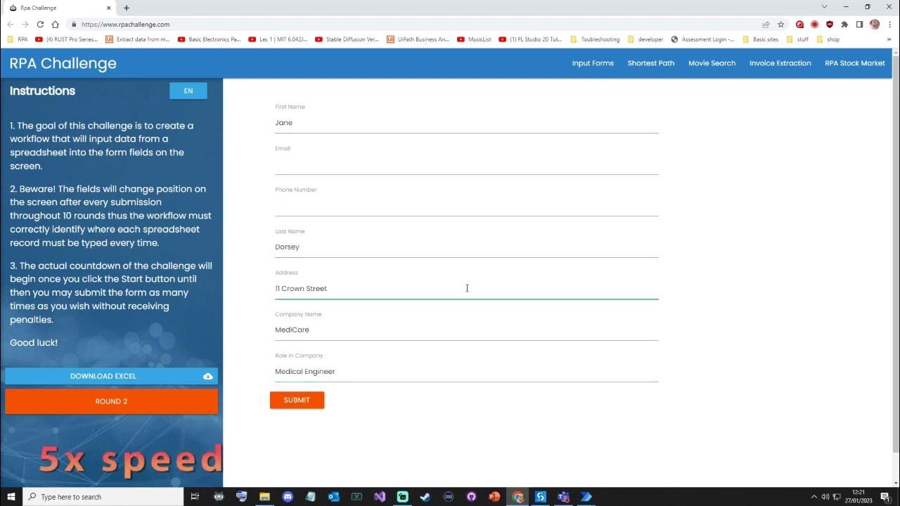 RPA challenge with Power Automate (just run, no explanation) - YouTube