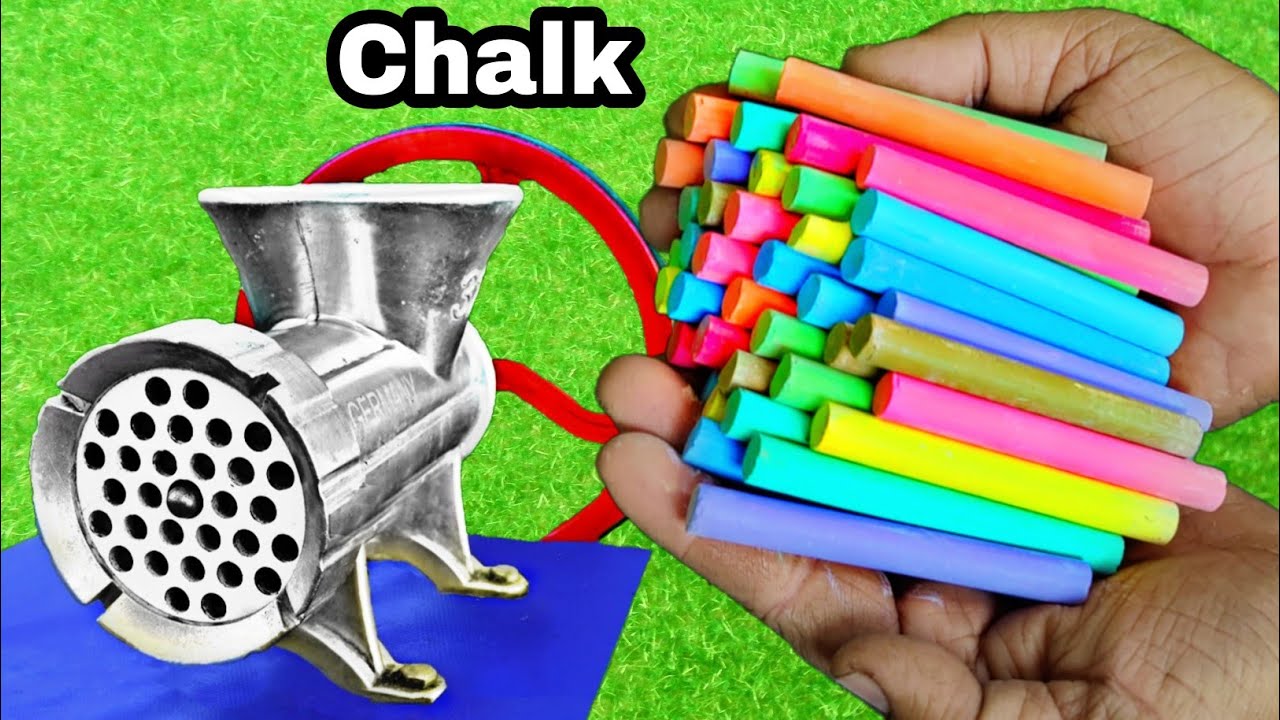 COLOURFUL CHALK vs MEAT GRINDER : EXPERIMENT - YouTube